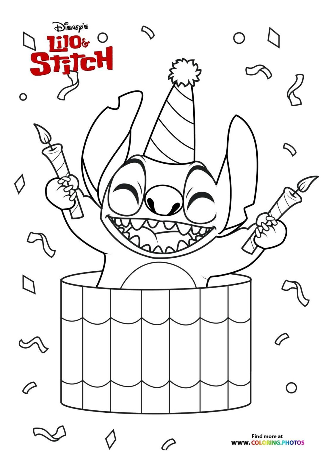 Free Printable Stitch Coloring Pages - Printable Template Hub