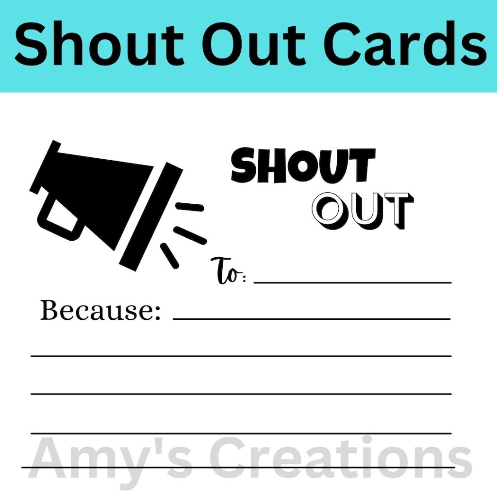 Shout Out Printable Template Free - Printable Template Hub