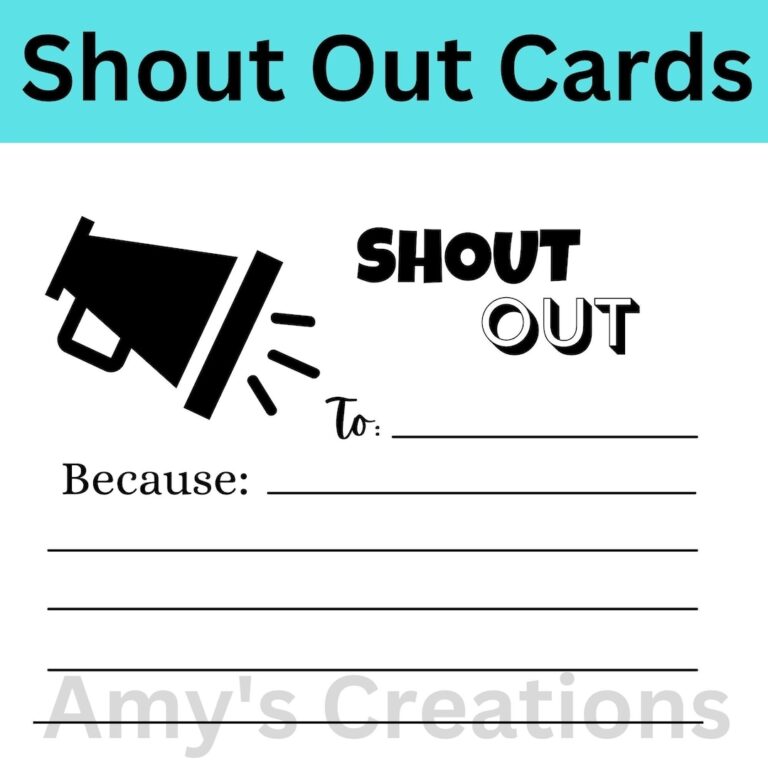 Shout Out Printable Template Free - Printable Template Hub